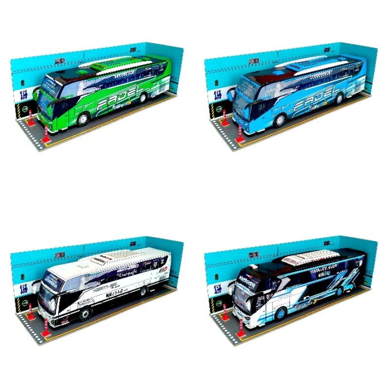 Jual Bus basuri papercraft bus telolet skala 1:50 full lampu dan ...