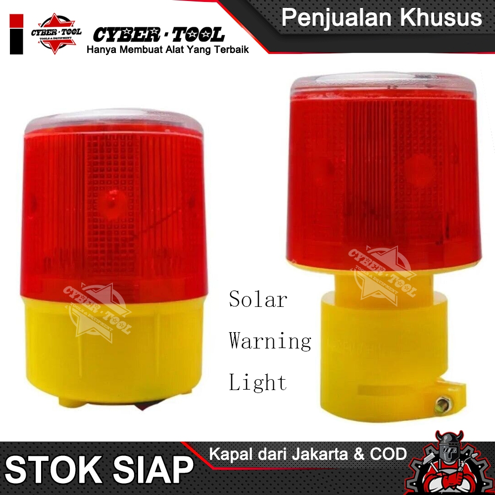Jual Daya Surya Lampu Peringatan Flash LED Warna Merah untuk Lalu ...