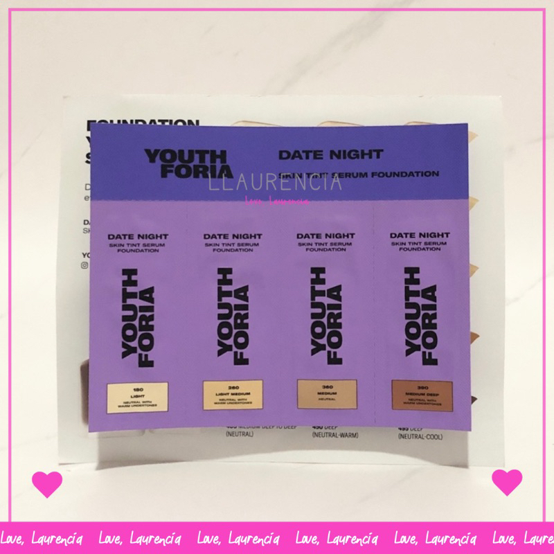 Jual Youthforia DATE NIGHT Skin Tint Serum Foundation SAMPLE SET ...