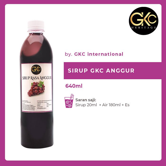 Jual GKC Heritage - Minuman Sirup Anggur/ Grape Syrup HALAL 640 ml ...