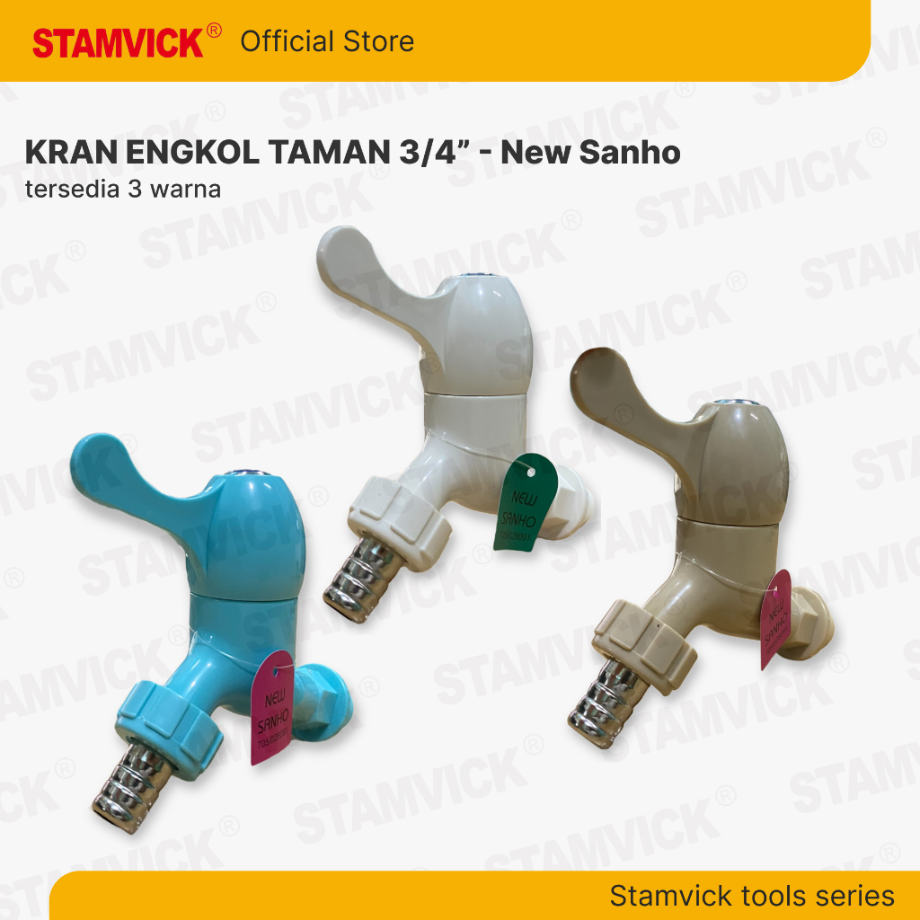 Jual Kran Pvc Taman Engkol 3/4inch New Sanho / Keran Pvc Tanam Engkol ...