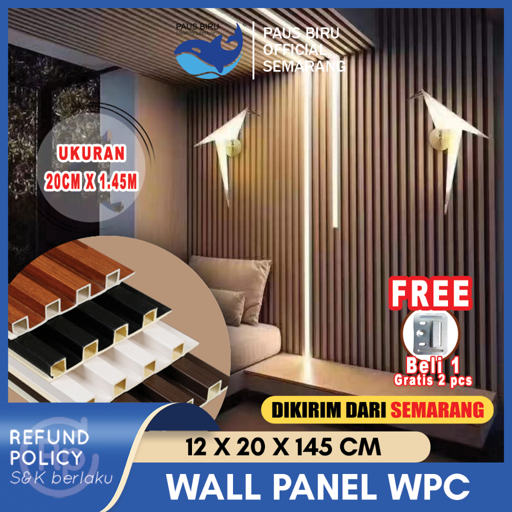 Jual Paus Biru - WALL WPC WOOD PANEL WALLPANEL WPC PVC KAYU DINDING ...
