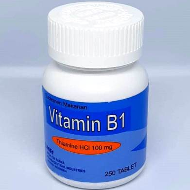Jual Vitamin B1 100 mg Thiamine HCl, Tablet Suplemen Kesehatan (250 ...