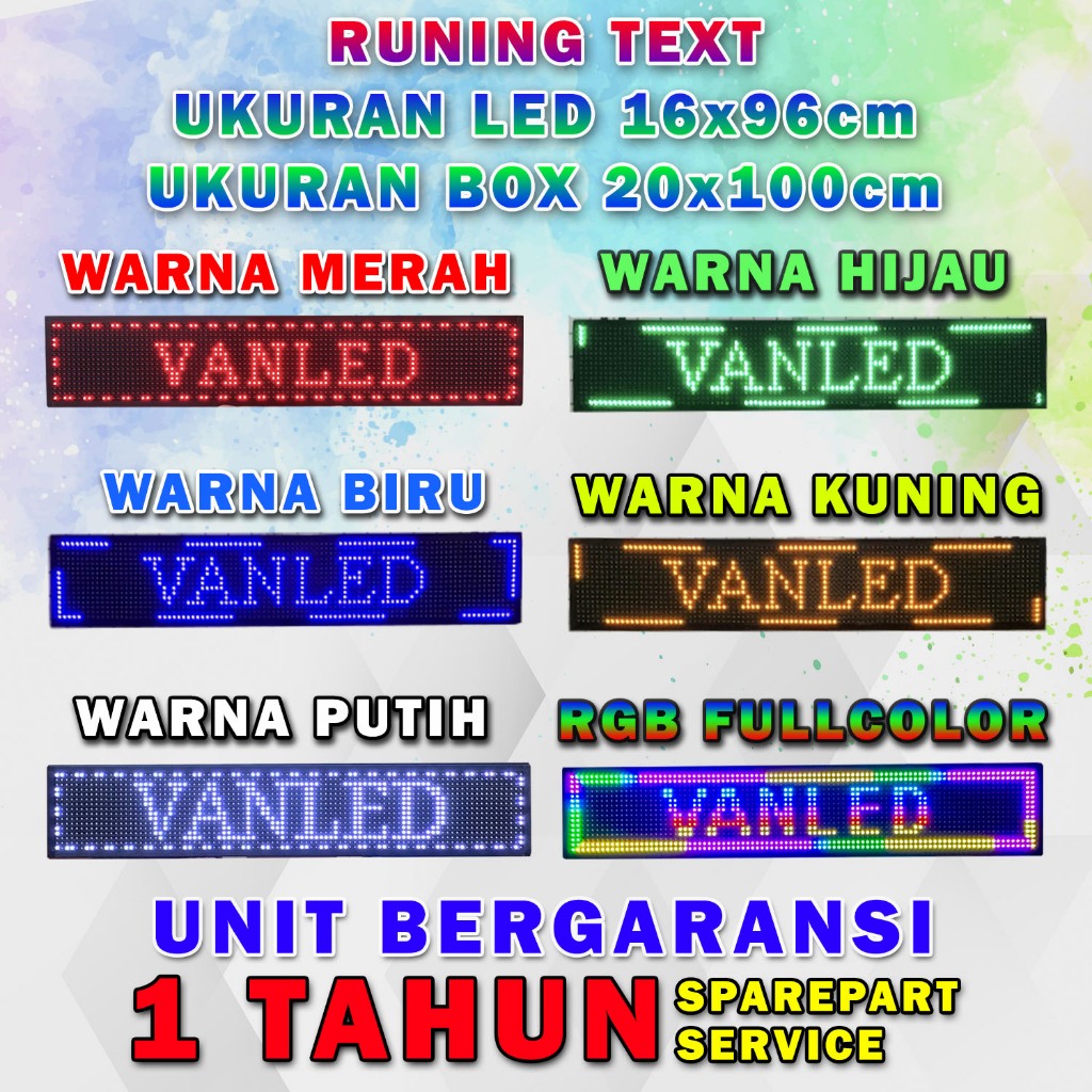 Jual RUNNING TEXT LED RUNNING TEXT LAMPU RUNNING TEXT OUTDOOR WARNA MERAH HIJAU KUNING BIRU ...