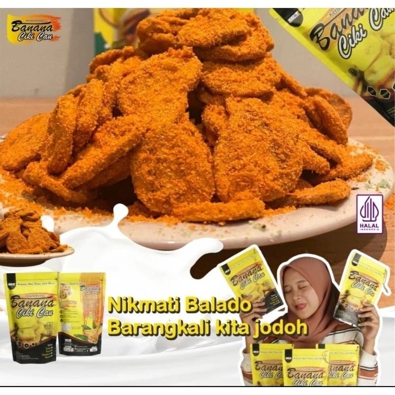 Jual BANANA CIKI CAU KERIPIK PISANG RASA BALADO | Shopee Indonesia