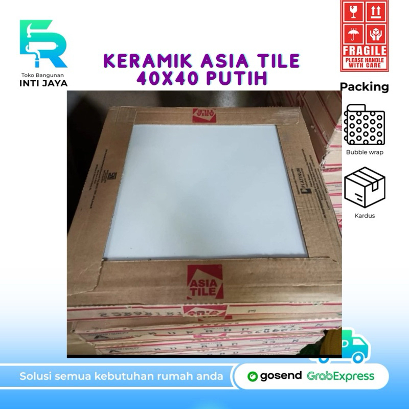 Jual Keramik Asia Tile Putih 40x40 | Shopee Indonesia
