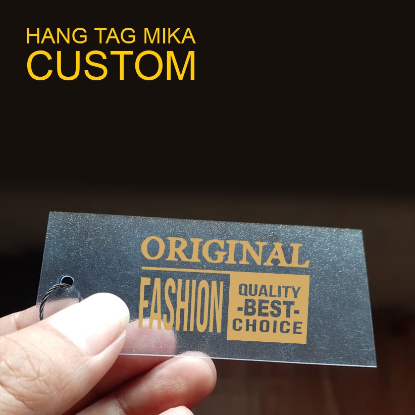 Jual Custom hang tag mika PVC elegan | Shopee Indonesia