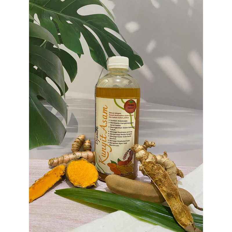 Jual djamoe Kunyit asam premium enak segar sehat 500ml (100% ORGANIK ...