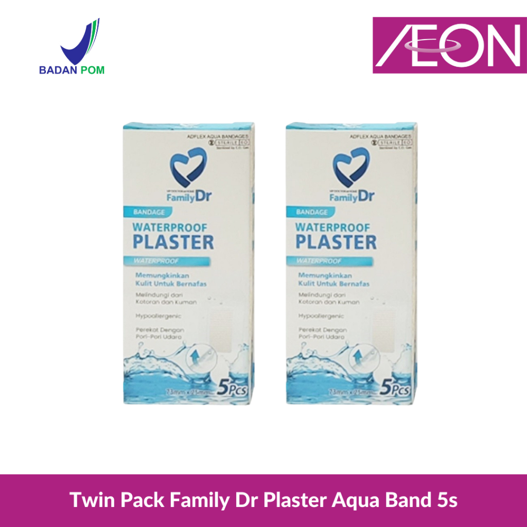 Jual Twin Pack Family Dr Plaster Aqua Band 5s | Shopee Indonesia