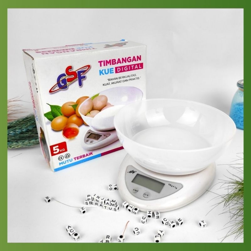 Jual Timbangan Dapur Digital Mangkok Display Digital Akurat / Timbangan Kue Mangkok 5 kg GSF ...