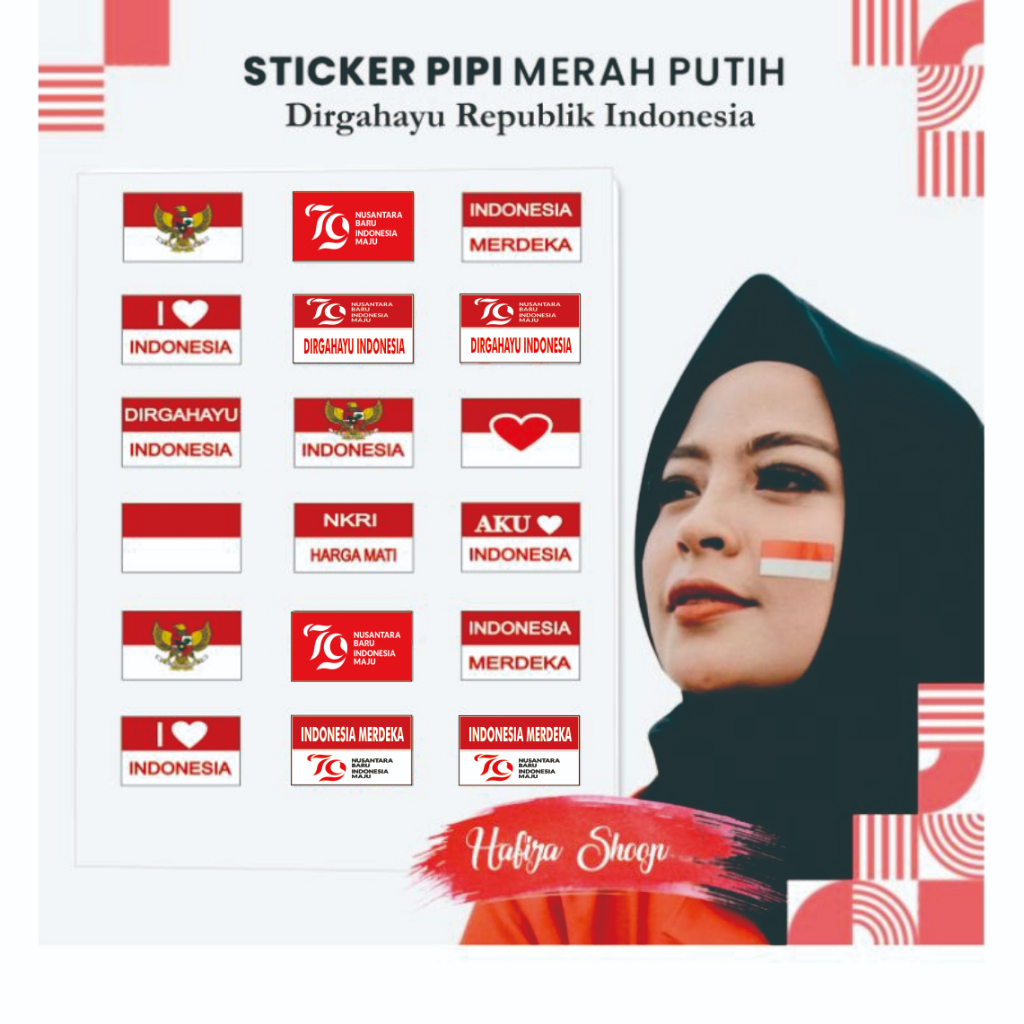 Jual STIKER MERAH PUTIH STIKER PIPI STIKER KEMERDEKAAN | Shopee Indonesia