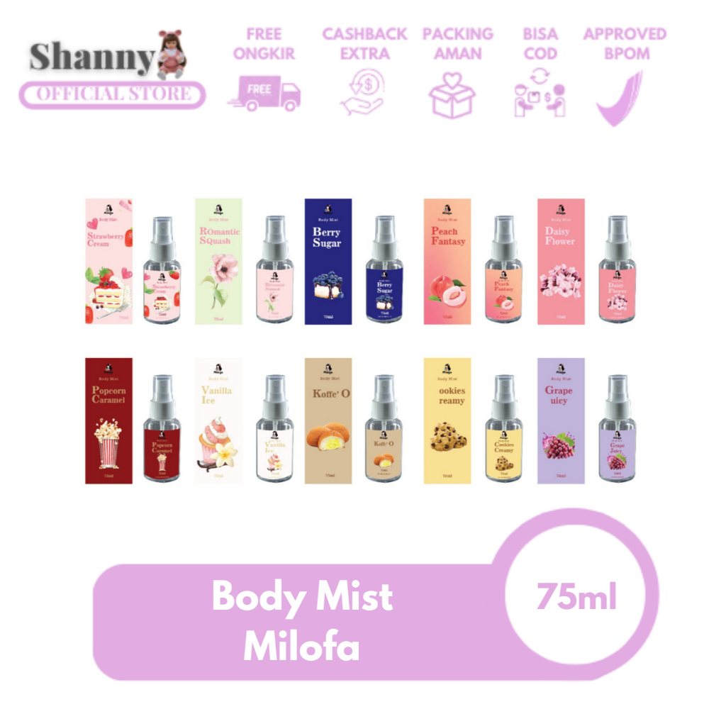 Jual ️ Shanny ️ [BPOM] Parfum Body Mist Berry Sugar 75ml Premium / Body ...