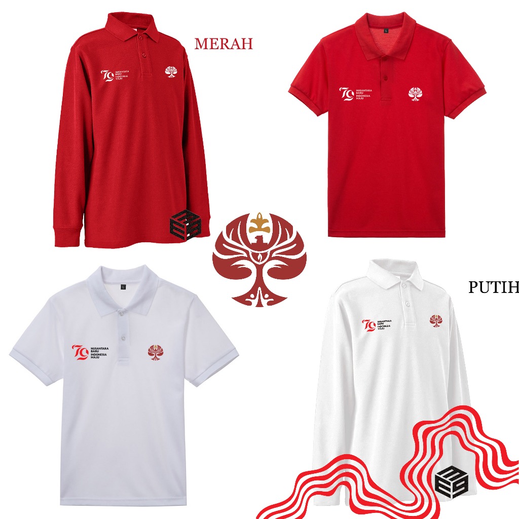 Jual E39 Fashion - Kaos Polo Merah Putih Logo Garuda Indonesia HUT RI ...