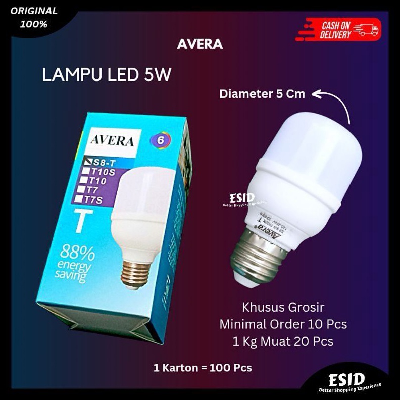 Jual PROMO BESAR APEN Avera Lampu LED 5 4 Watt SNI Putih Terang Tahan Lama | Shopee Indonesia