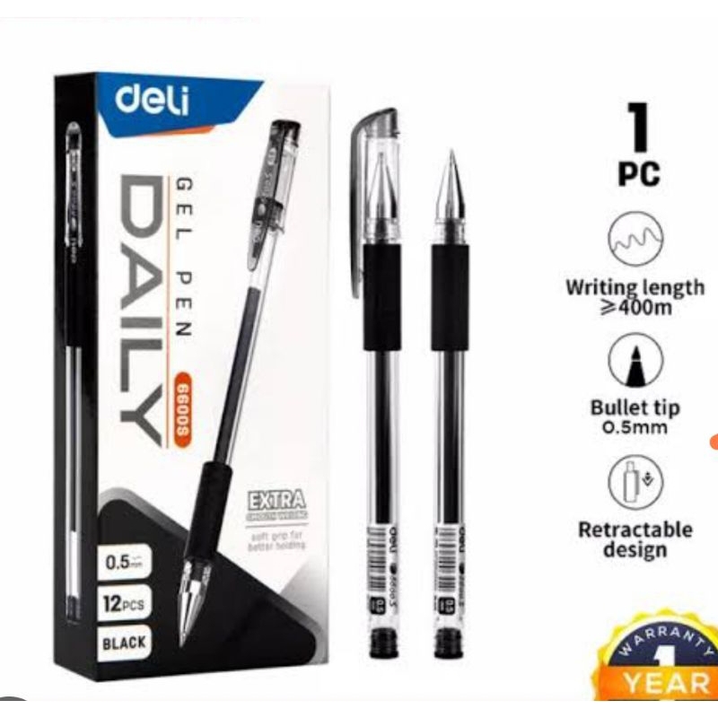 Jual Pulpen DELI gel pen 6600S | Shopee Indonesia