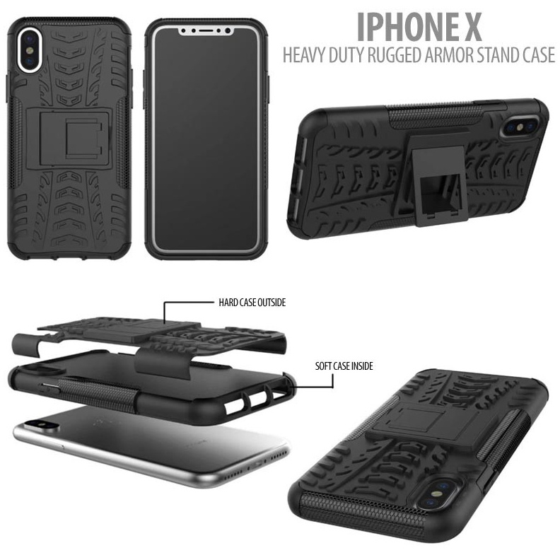 Jual BERKAH SHOPEE Iphone X XS Heavy Duty Rugged Armor Stand Case ...