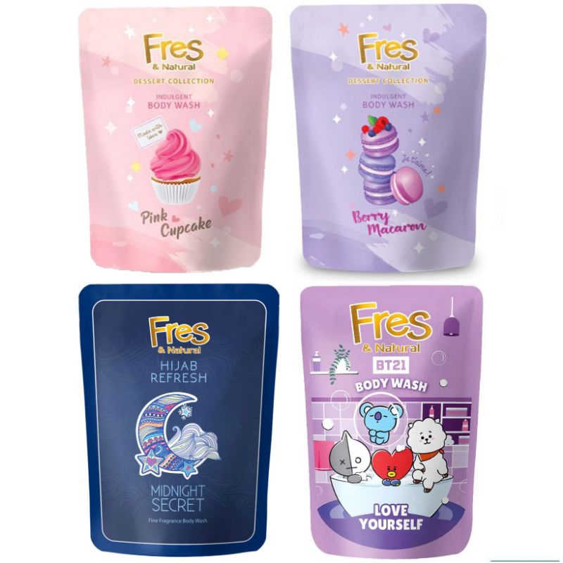 Jual Fres & Natural body wash Midnight Secret cotton dream berry ...