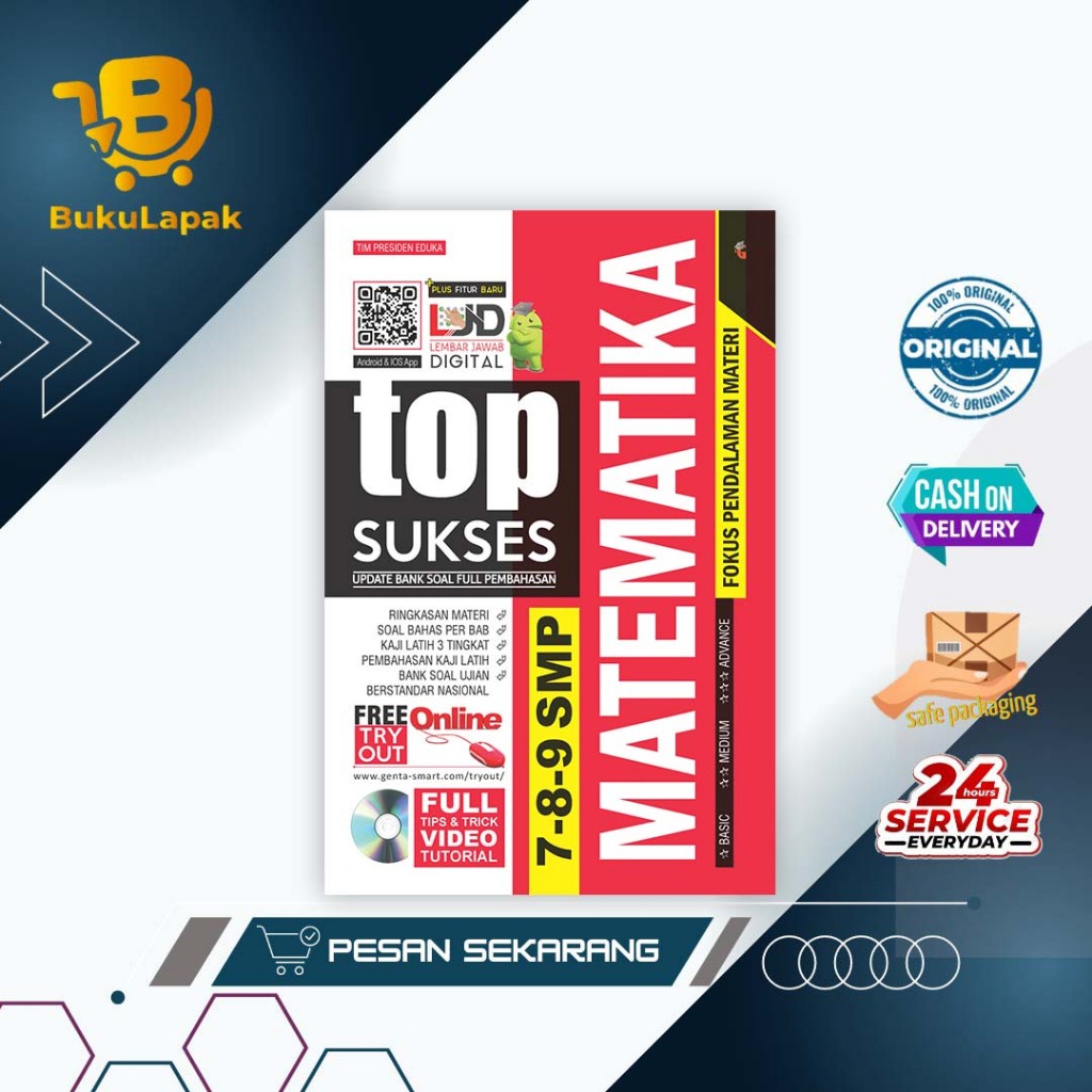 Jual Buku Matematika SMP Kelas 7 8 9 TOP SUKSES UPDATE BANK SOAL ...