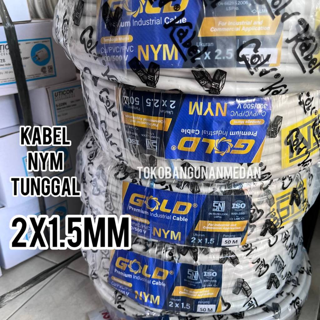 Jual Per meter - Kabel Listrik TUNGGAL NYM 2 x1.5 mm | Shopee Indonesia