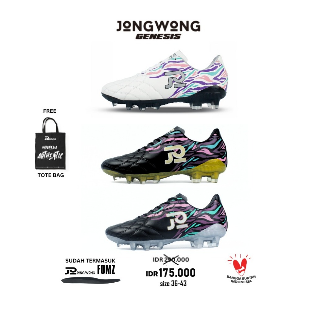 Jual Jong Wong Official - Sepatu Bola Genesis White Original | Sepatu ...