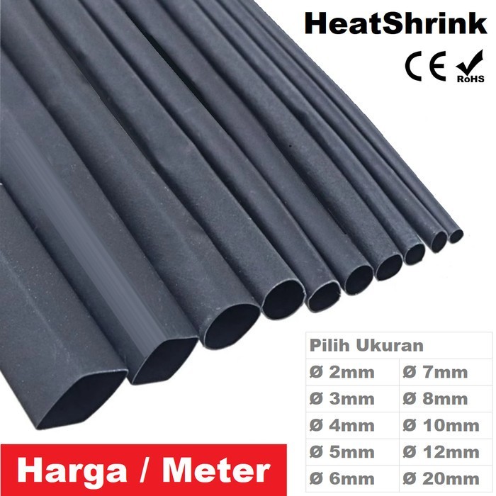 Jual Heatshrink Isolasi Selongsong Selang Bakar Heat Shrink 3 mm 3mm ...