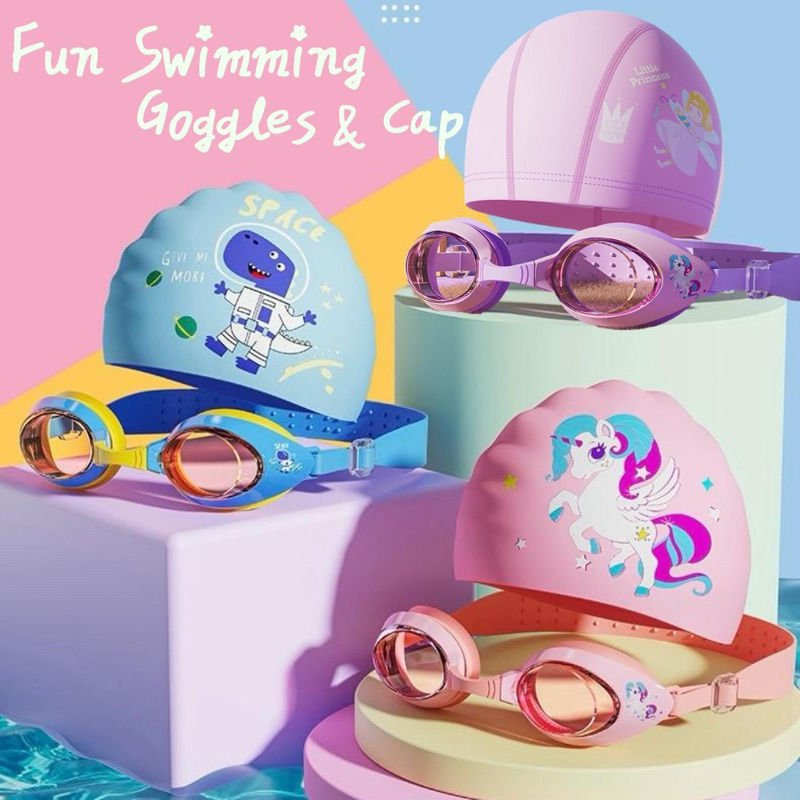 Jual Fun Swimming Goggles Set/ Kacamata Renang Anak/ Kacamata Renang ...