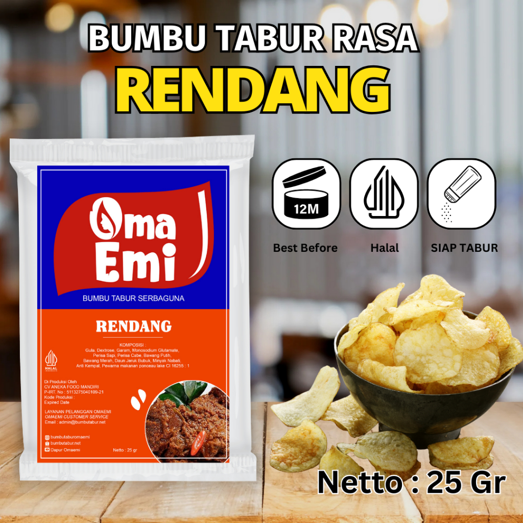 Jual Bumbu Tabur Rasa {RENDANG} 25gr / {RENDANG} / Bumbu Tabur Aneka ...