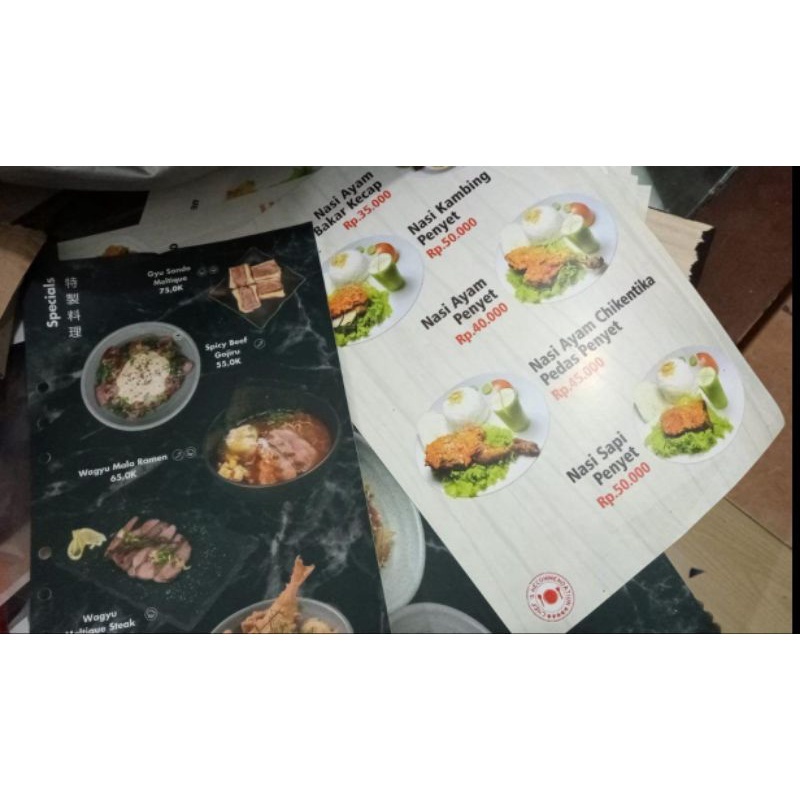 Jual cetak menu cafe ukuran a4 | Shopee Indonesia