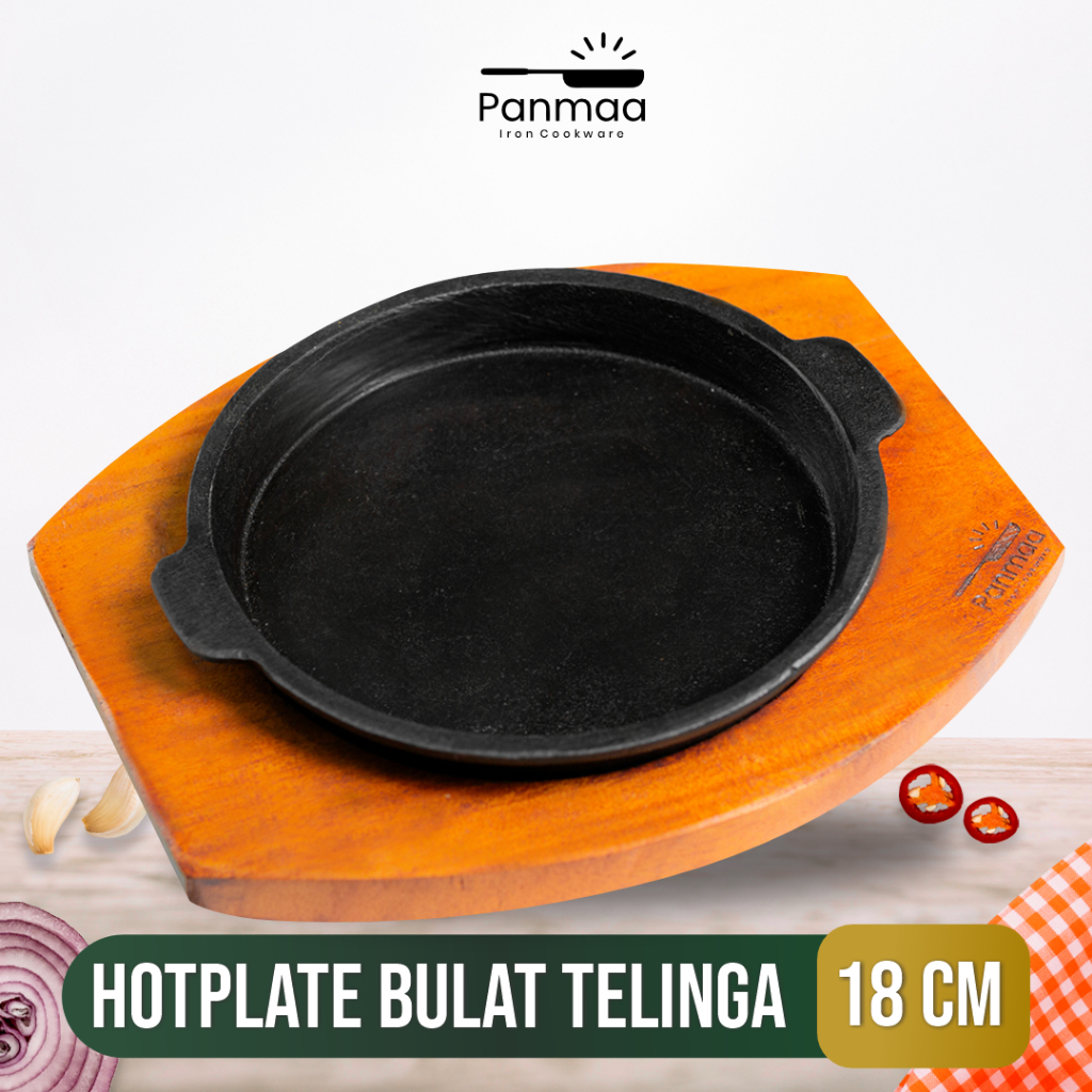 Jual PANMAA Cast Iron Hot Plate Steak / Piring Steak Bulat Telinga New ...