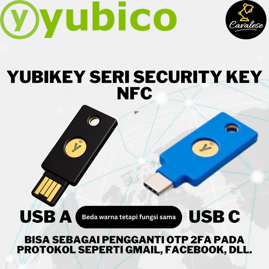 Jual YubiKey Security Key Series NFC - C NFC FIDO2 Certified USB A USB ...
