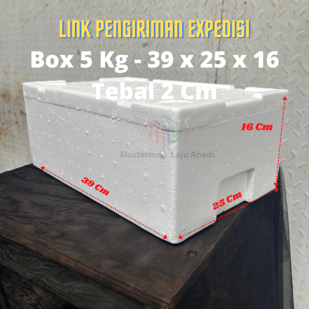 Jual Styrofoam Box 5Kg 37x24x16 Cm (Expedisi) | Shopee Indonesia