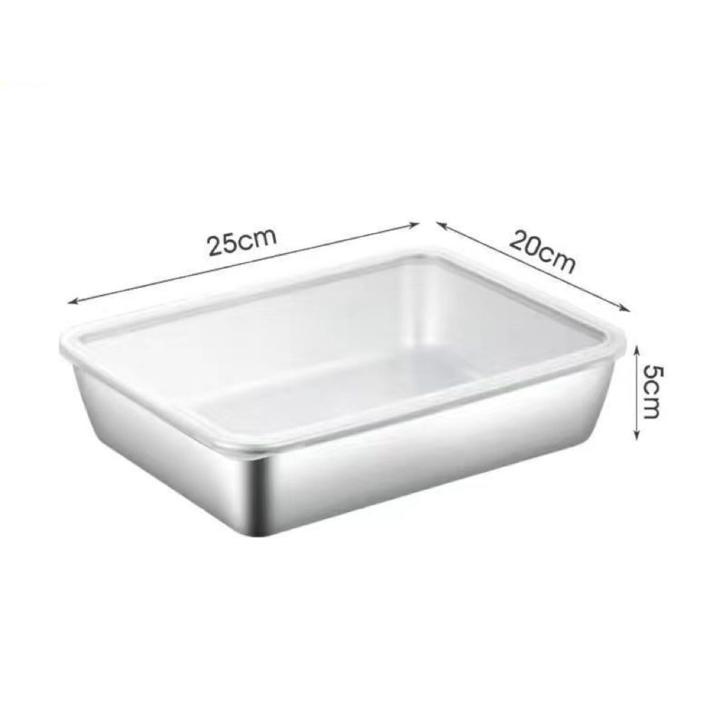 Jual Bakindo Tempat Wadah Makanan Stainless steel Sama tutup Plastik ...