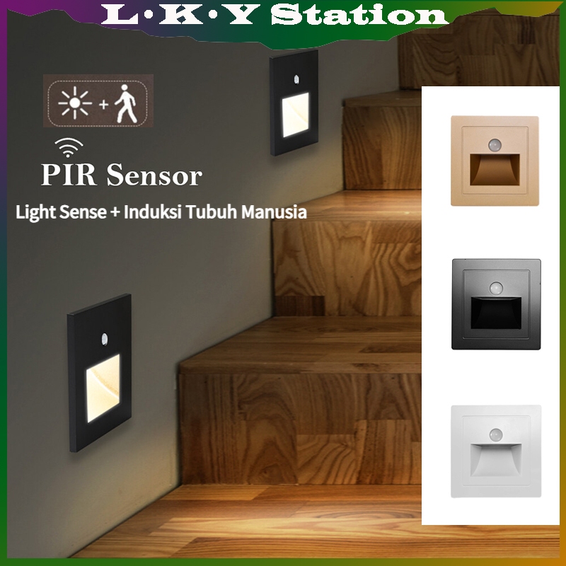 Jual Lampu Tangga Dinding Step LED Tanam 86X86MM Lampu Dinding Sensor ...