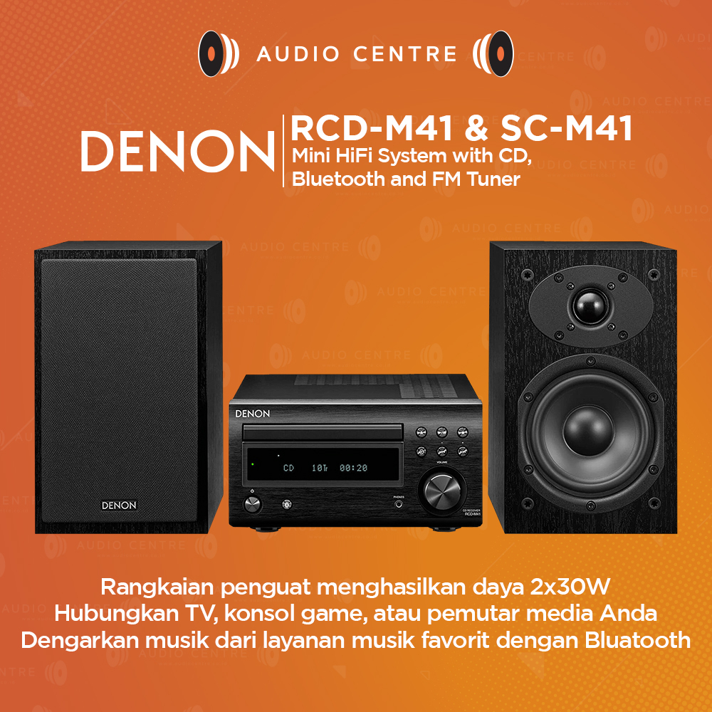 Jual Denon RCD-M41DAB with Denon SC-M41 Mini compact system bluetooth ...