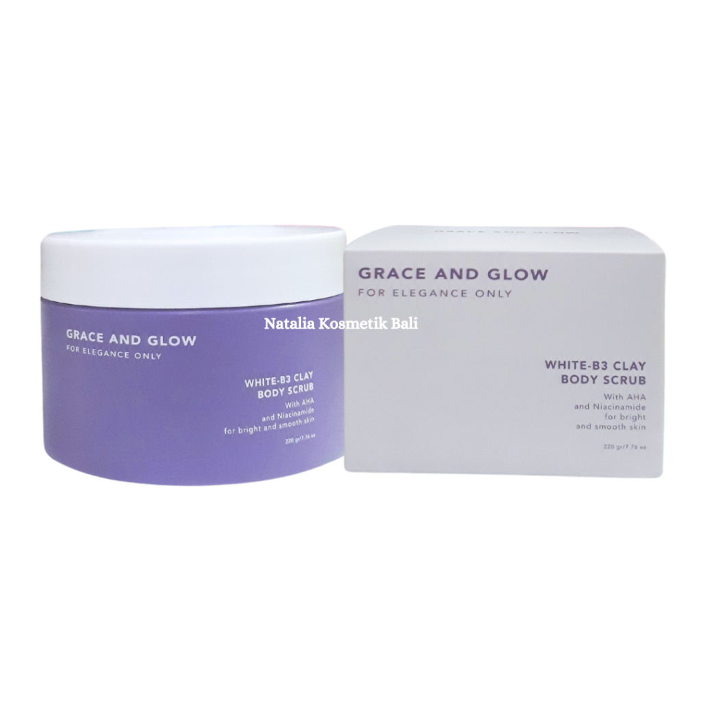 Jual Grace and Glow White-B3 Clay Body Scrub 220 gr | Shopee Indonesia