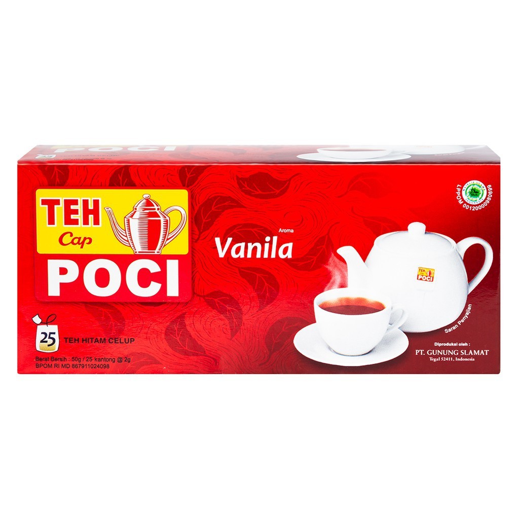 Jual Teh Celup Cap Poci Vanila 5 box | Teh Poci Vanila 5 box | 1 box ...
