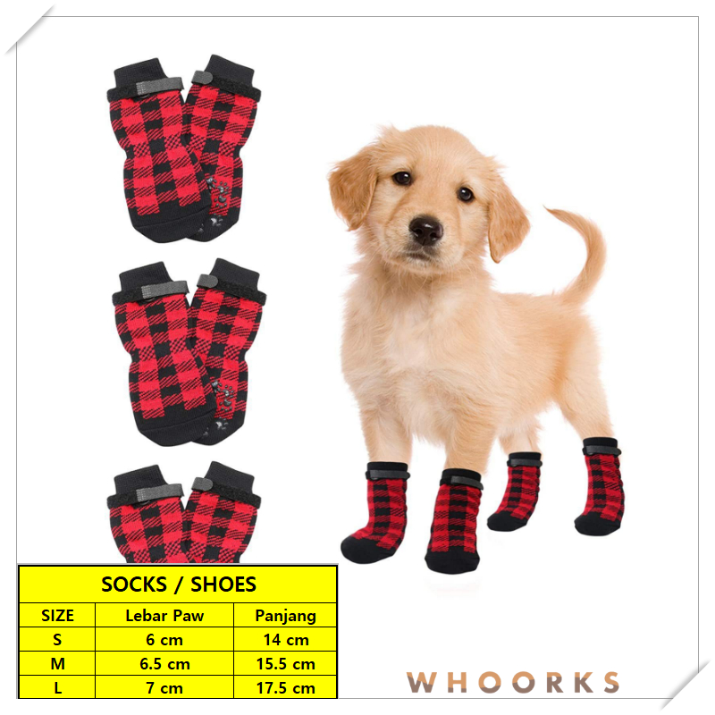Jual SEPATU ANJING KUCING KAOS KAKI DOG SHOES SOCK PELINDUNG KAKI HEWAN ...