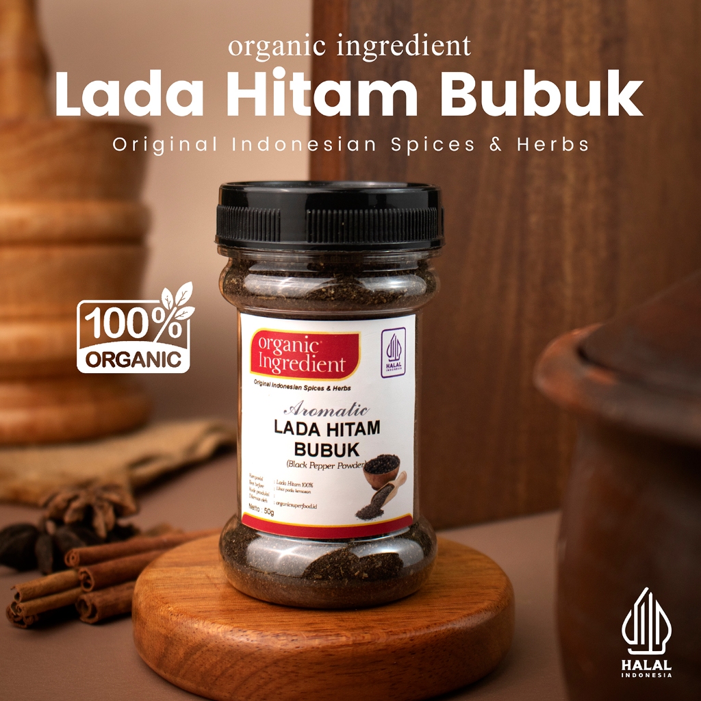Jual Organic Ingredient Lada Hitam Bubuk Original Rempah Indonesia ...