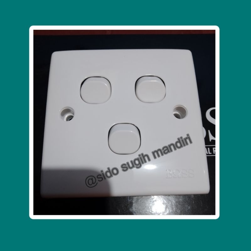 Jual saklar triple 3 gang merek BOSS B33/1/2A | Shopee Indonesia