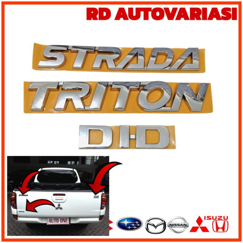 Jual Emblem DID Asli Mitsubishi PAJERO SPORT TRITON/Emblem Tulisan DID ...