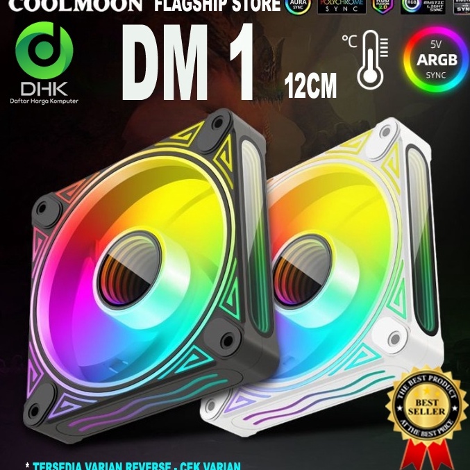 Jual FAN COOLMOON DM1 ARGB DRAGON MIRROR 12CM ARGB PWM INFINITY LENSE p ...