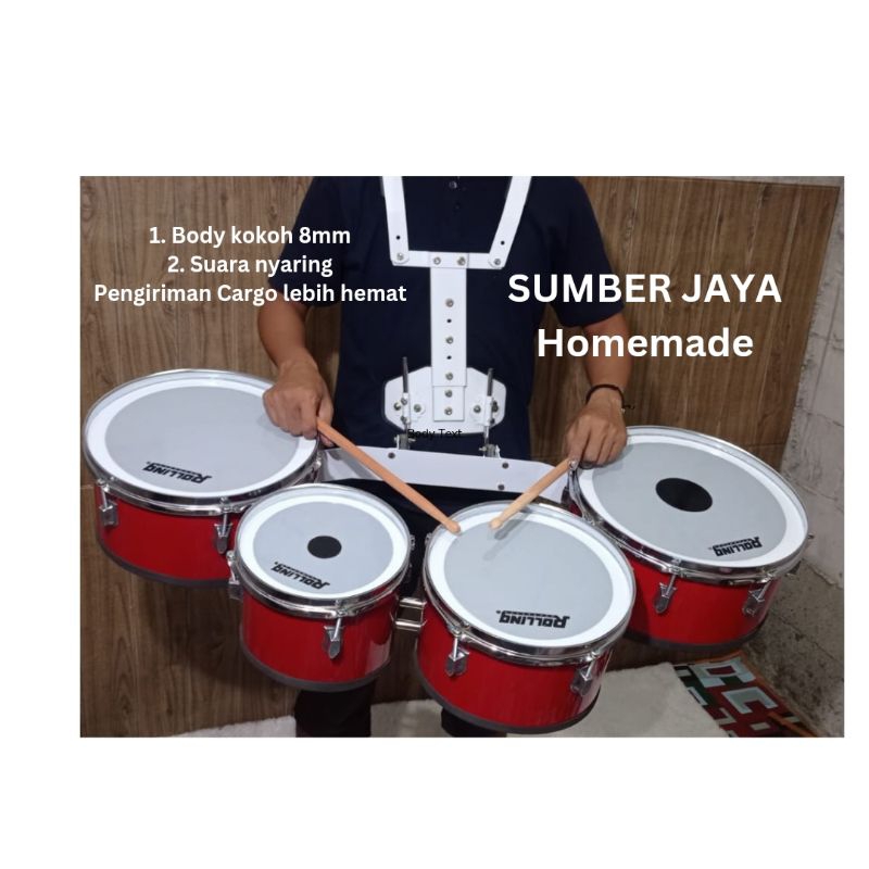 Jual triotom quartom quintom drumband body tebal dan kokoh suara mantap ...