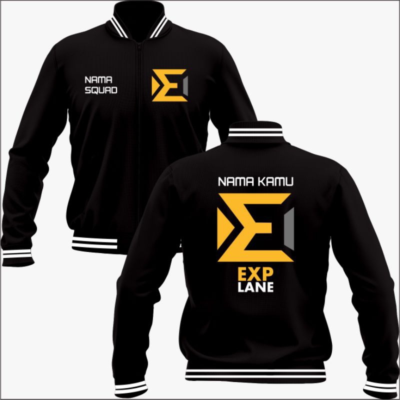 Jual Jaket Bomber Varsity Mobile legends EXP Lane Custom Nama MLBB ...