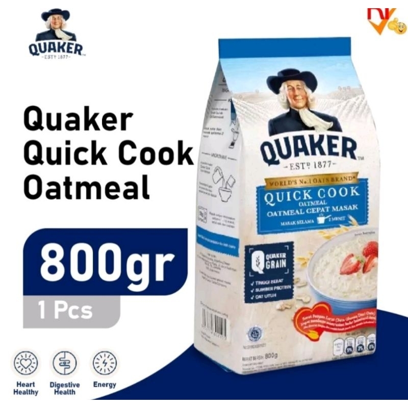Jual Quaker Quick Cook Oatmeal 800g | Shopee Indonesia