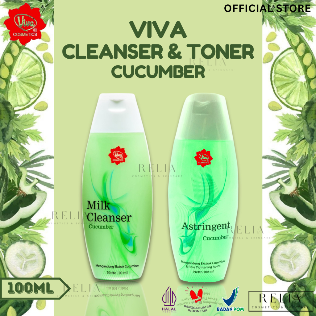 Jual ️ RELIA ️ VIVA Milk Cleanser & Face Tonic/Toner/Astringent Varian ...