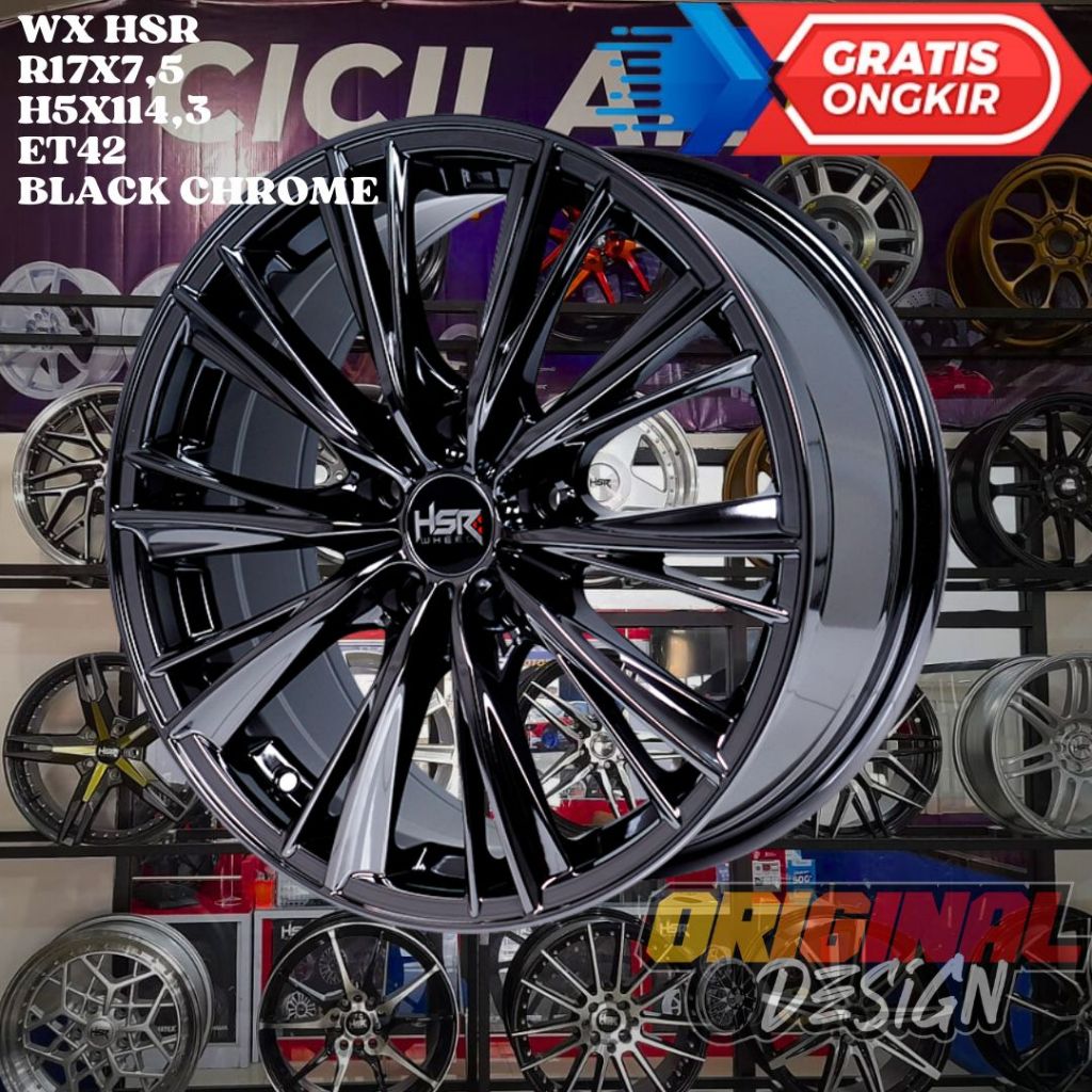 Jual Velg Mobil WRV , HRV , INNOVA , XPANDER , RUSH , HSR WX RING 17 R17 BLACK CHROME | Shopee ...