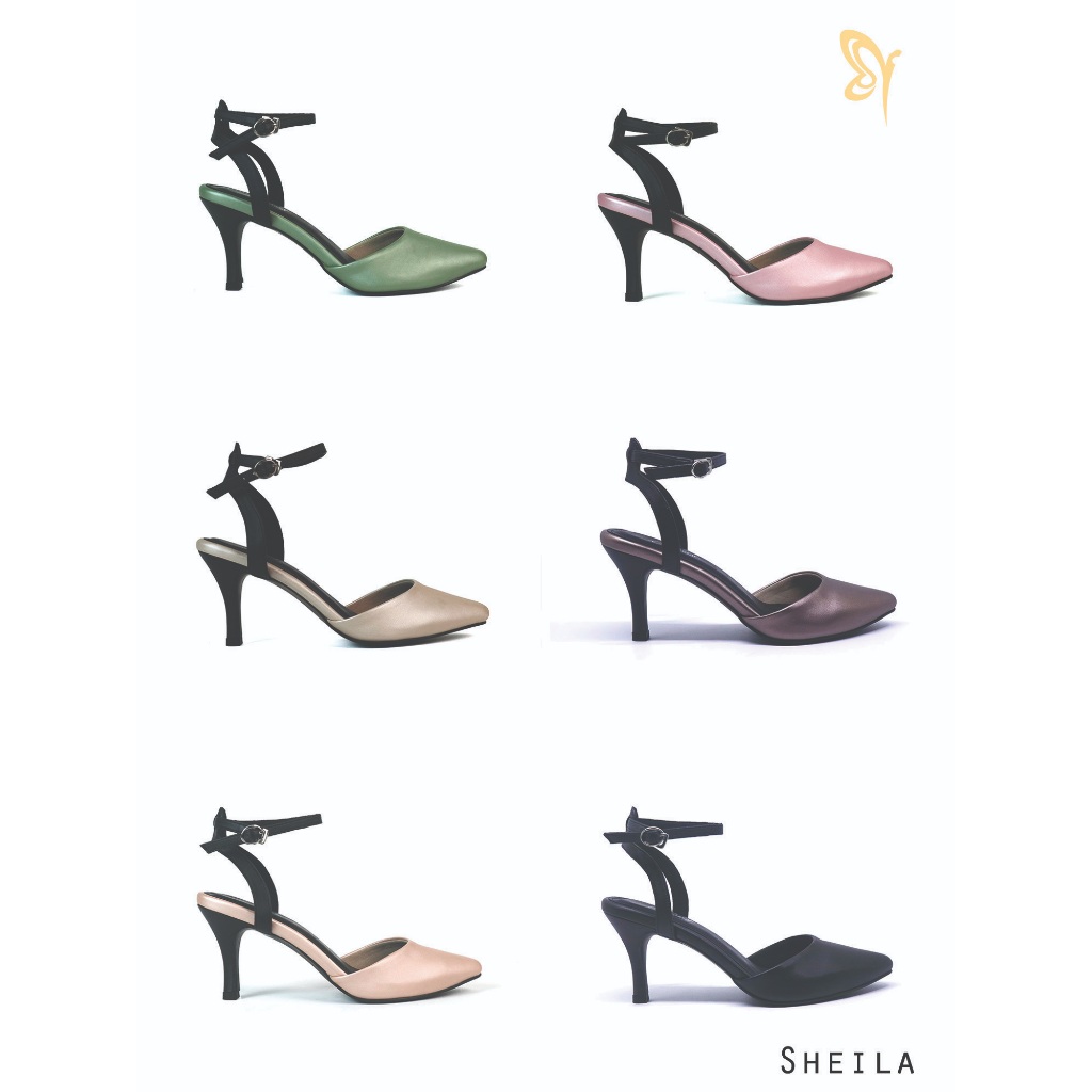 Jual STEPICON (Sheila) Angkle Strap Kitten Heels / Hak Lancip 8.5 cm ...
