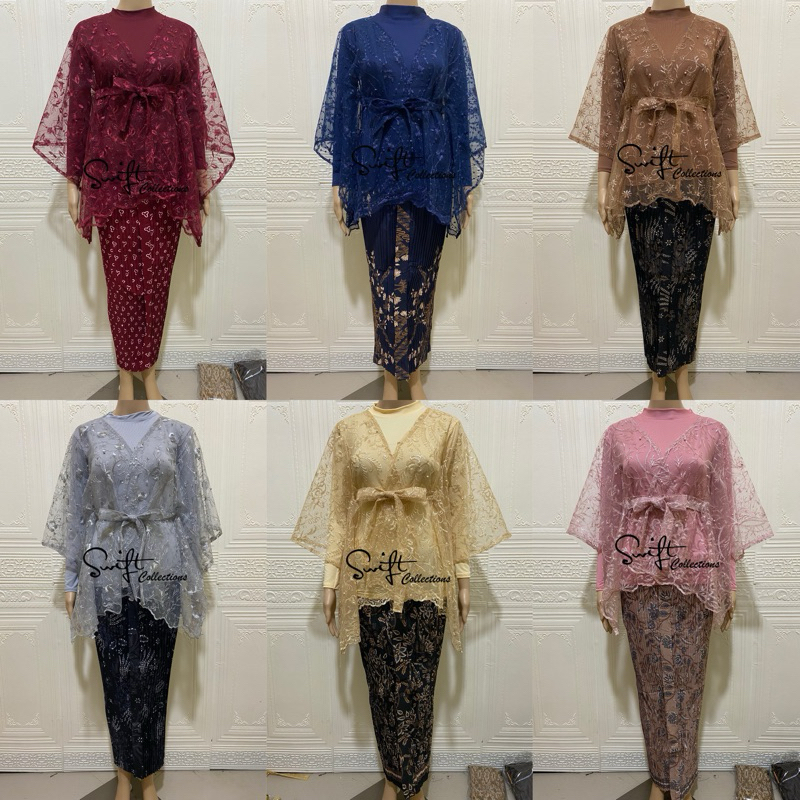 Jual satu set kebaya outer pita cantik + manset + rok plisket batik | Shopee Indonesia