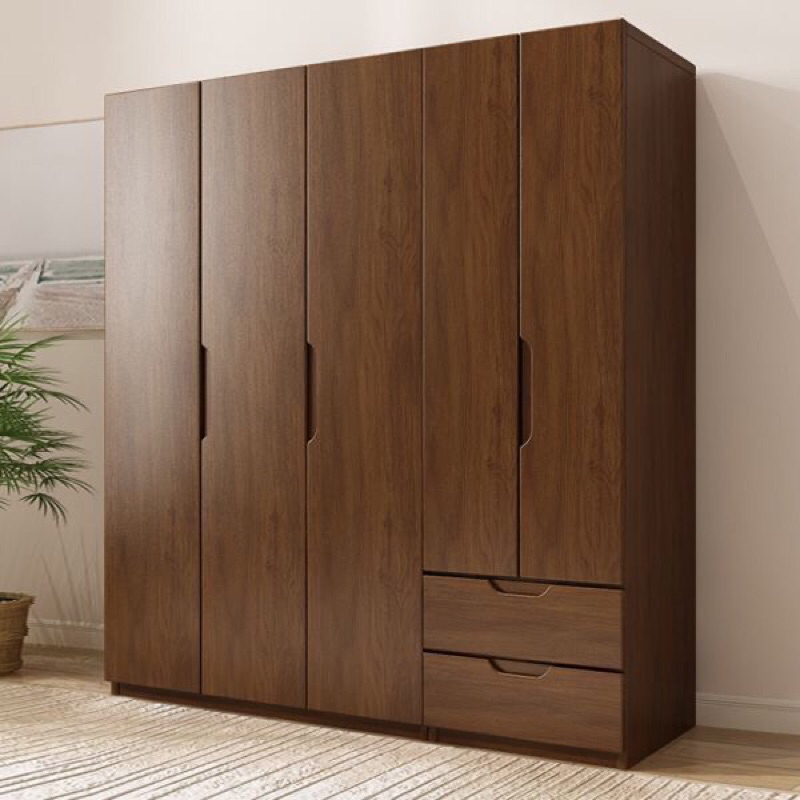 Jual Almari Pakaian Kayu Jati Minimalis 5 Pintu | Shopee Indonesia