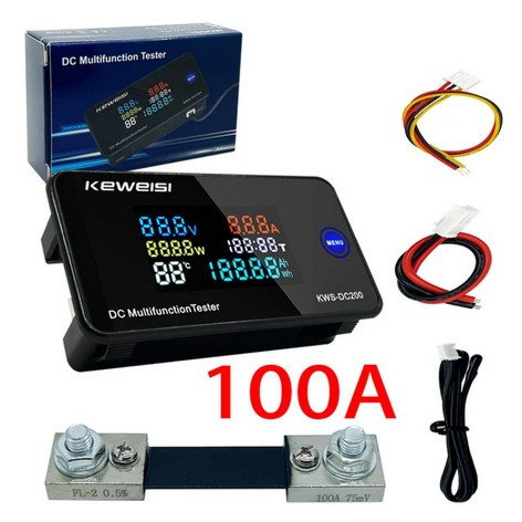 Jual wattmeter dc 100a watt meter kws200 100A kws dc 200 kwh meter dc ...